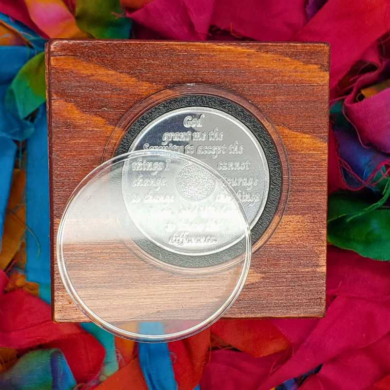 AA Chip Holder Wood Cube Medallion Recovery Box | One Sober Gypsy ...