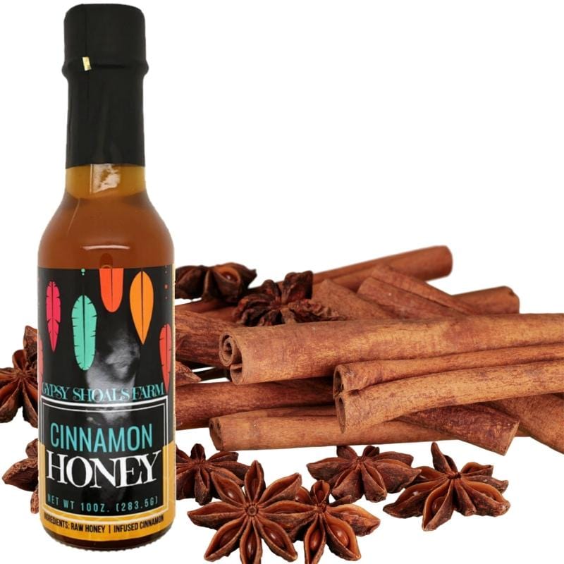 Cinnamon Infused All Natural Raw Honey | Gypsy Shoals Farm