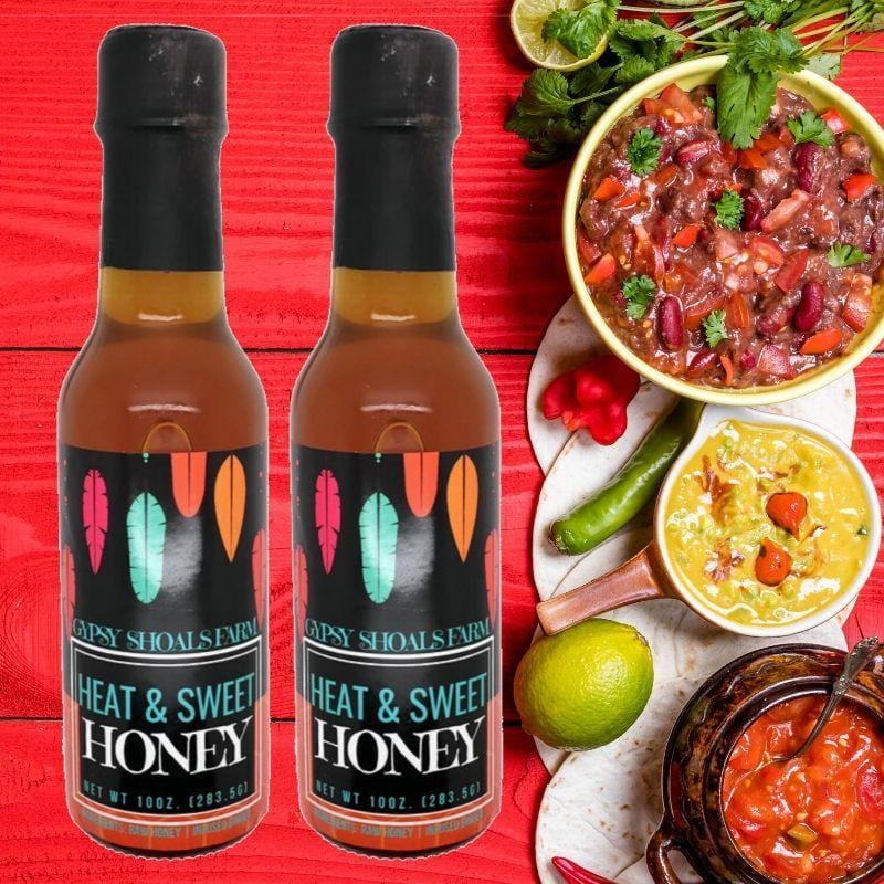 Heat & Sweet Infused All Natural Raw Honey | Gypsy Shoals Farm